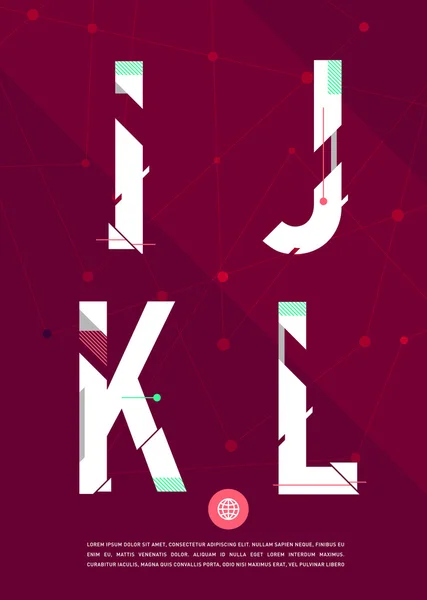 Graphic alphabet letters set — Stock Vector © feabornset #85756558