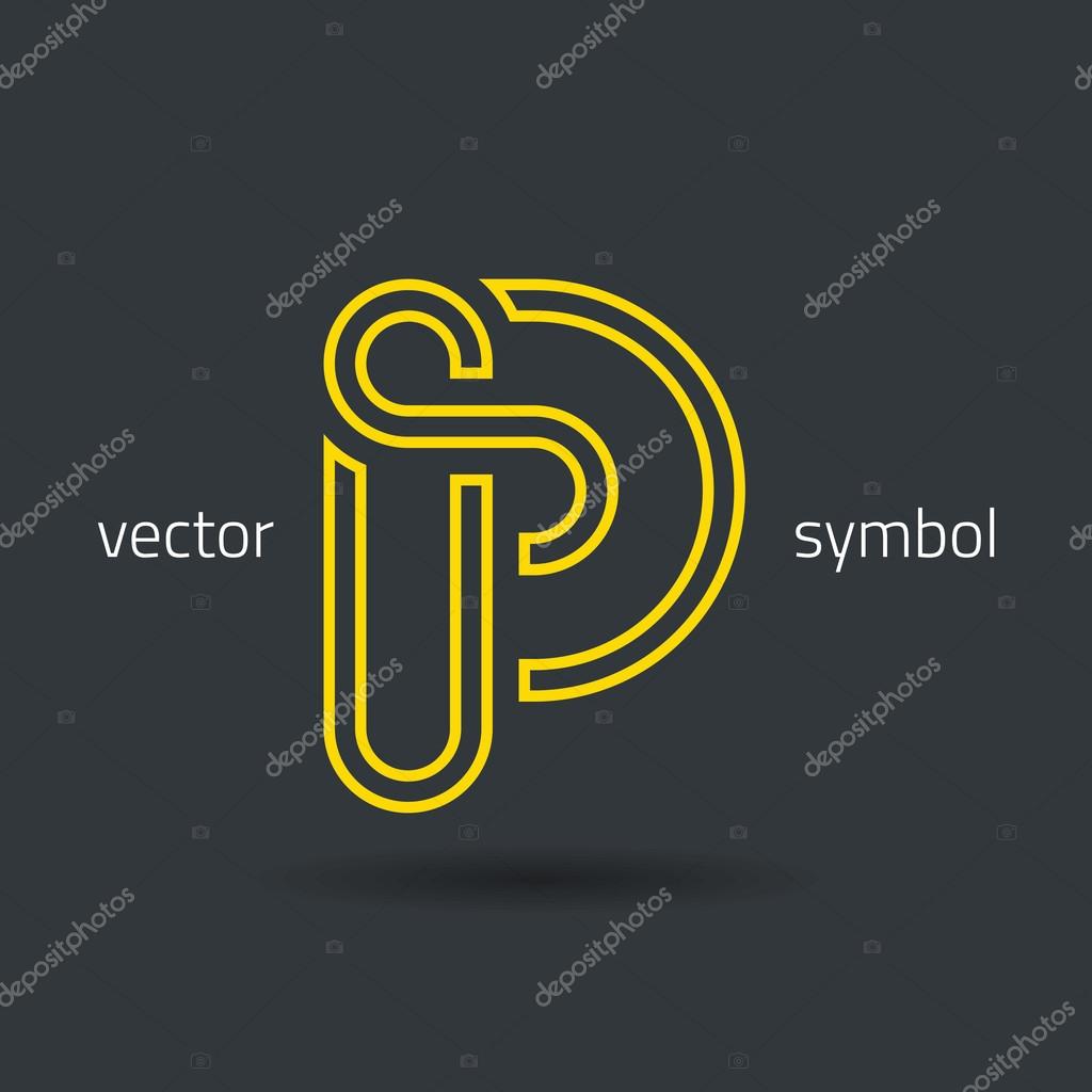 Creative line alphabet symbol Letter P ⬇ Vector Image by © feabornset ...