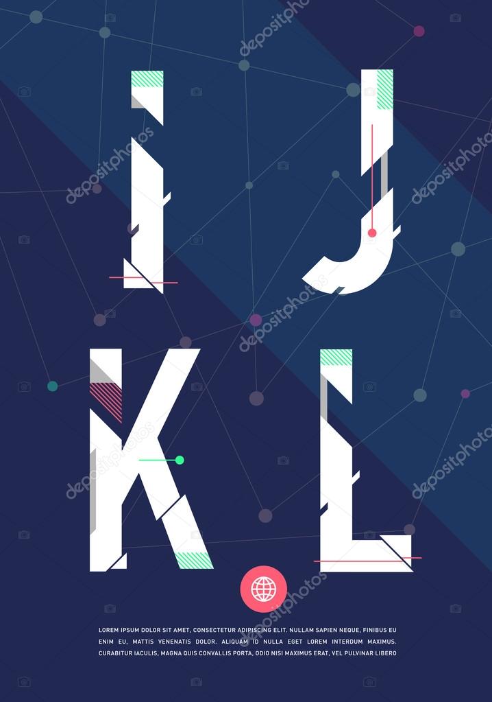 Graphic alphabet in a set. Stock Vector by ©feabornset 67154081