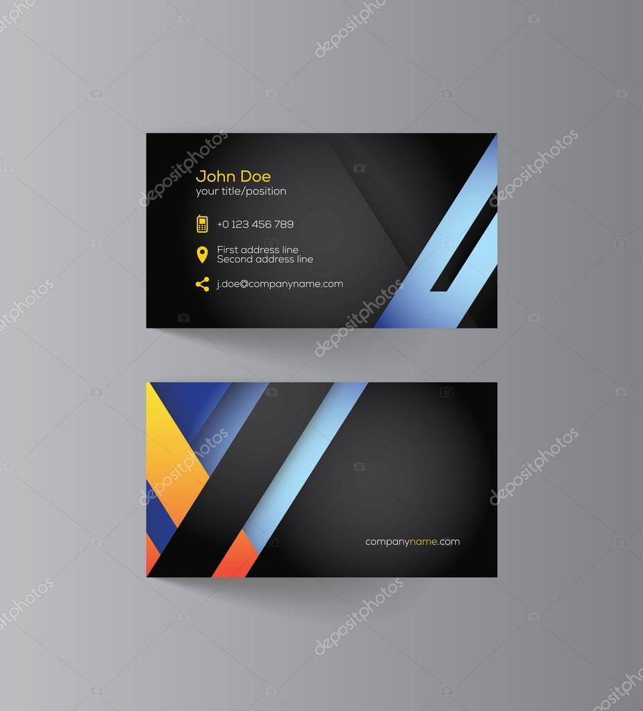 Business card with sample text Stock Vector by ©feabornset 69339485