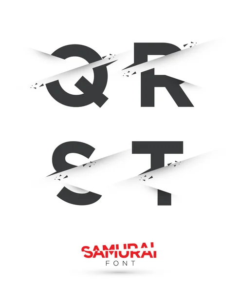 Poster font Samurai C Vektor Stok oleh ©feabornset 76894347