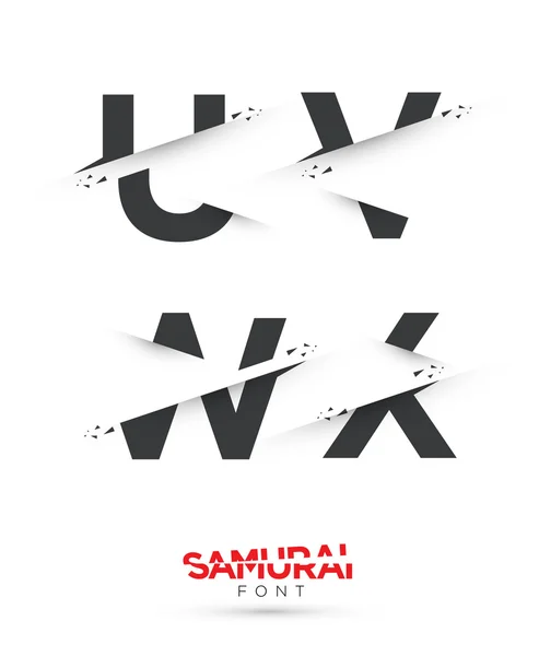 Poster font Samurai C Vektor Stok oleh ©feabornset 76894347