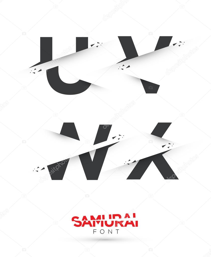 Alfabeto samurai conjunto Vector de stock por ©feabornset 78425194