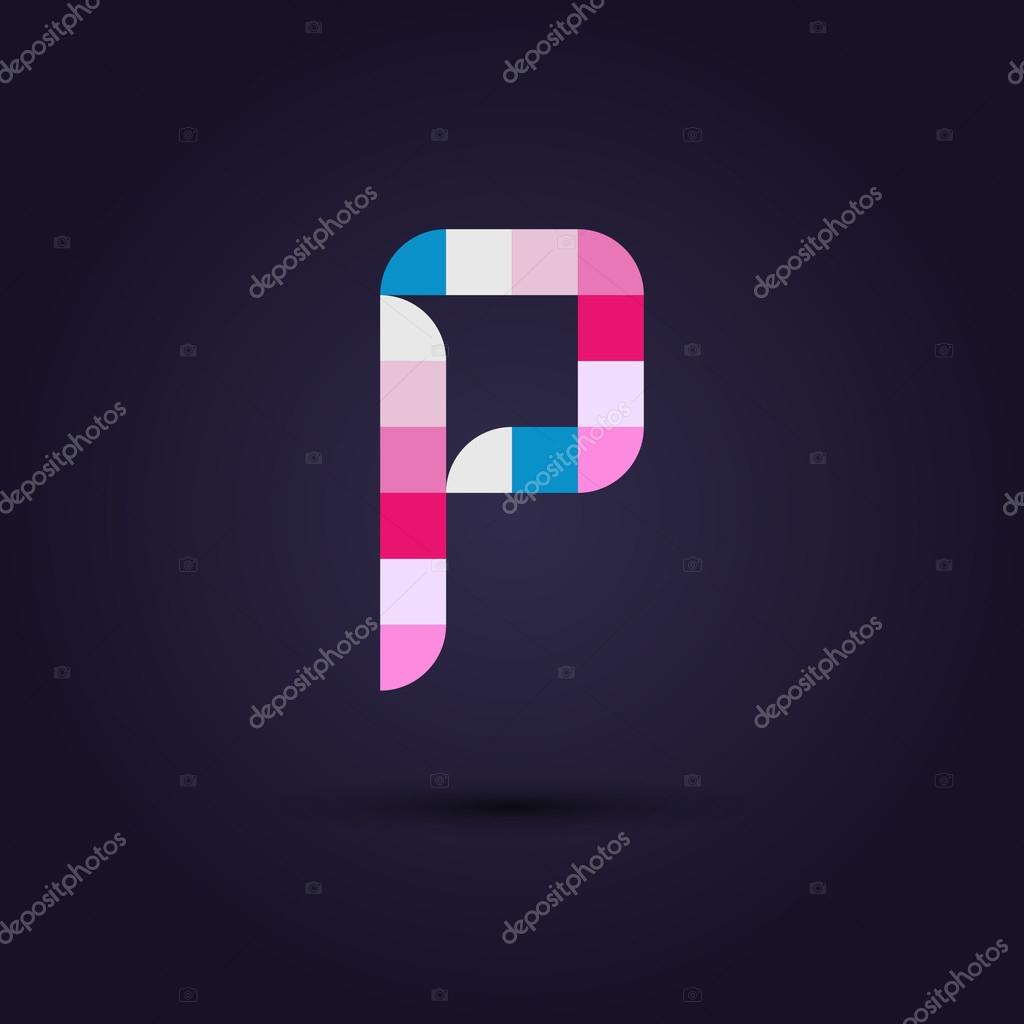 Colorful pixel alphabet letter P Stock Vector Image by ©feabornset ...