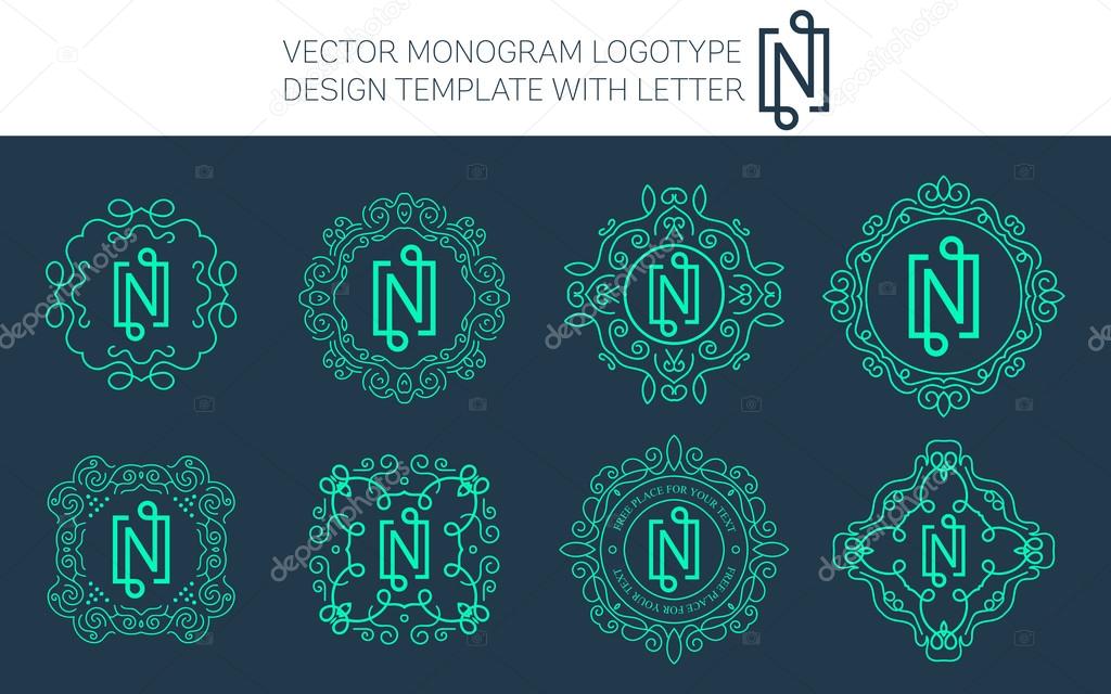 Vector monogram logo set Stock Vector Image by ©MIKHAIL_GRACHIKOV ...