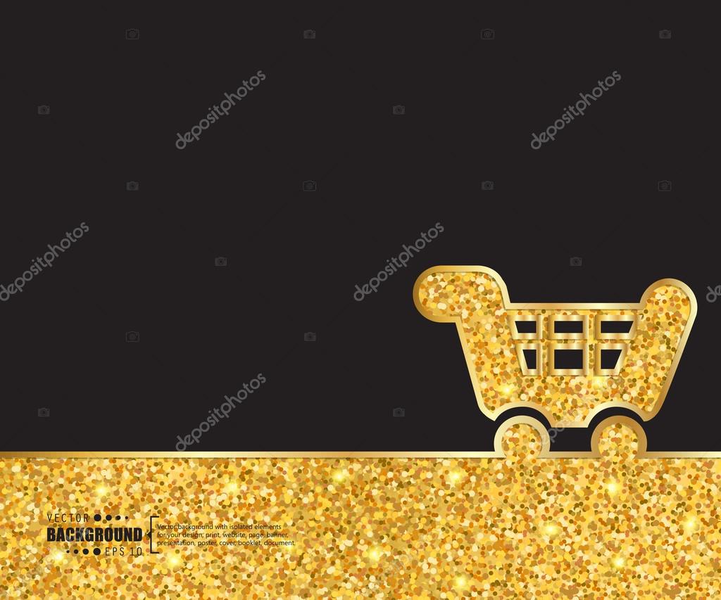 Creative vector cart. Art illustration template background. For ...