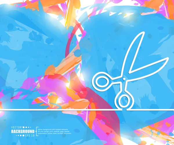Creative vector scissor. Art illustration template background. For ...