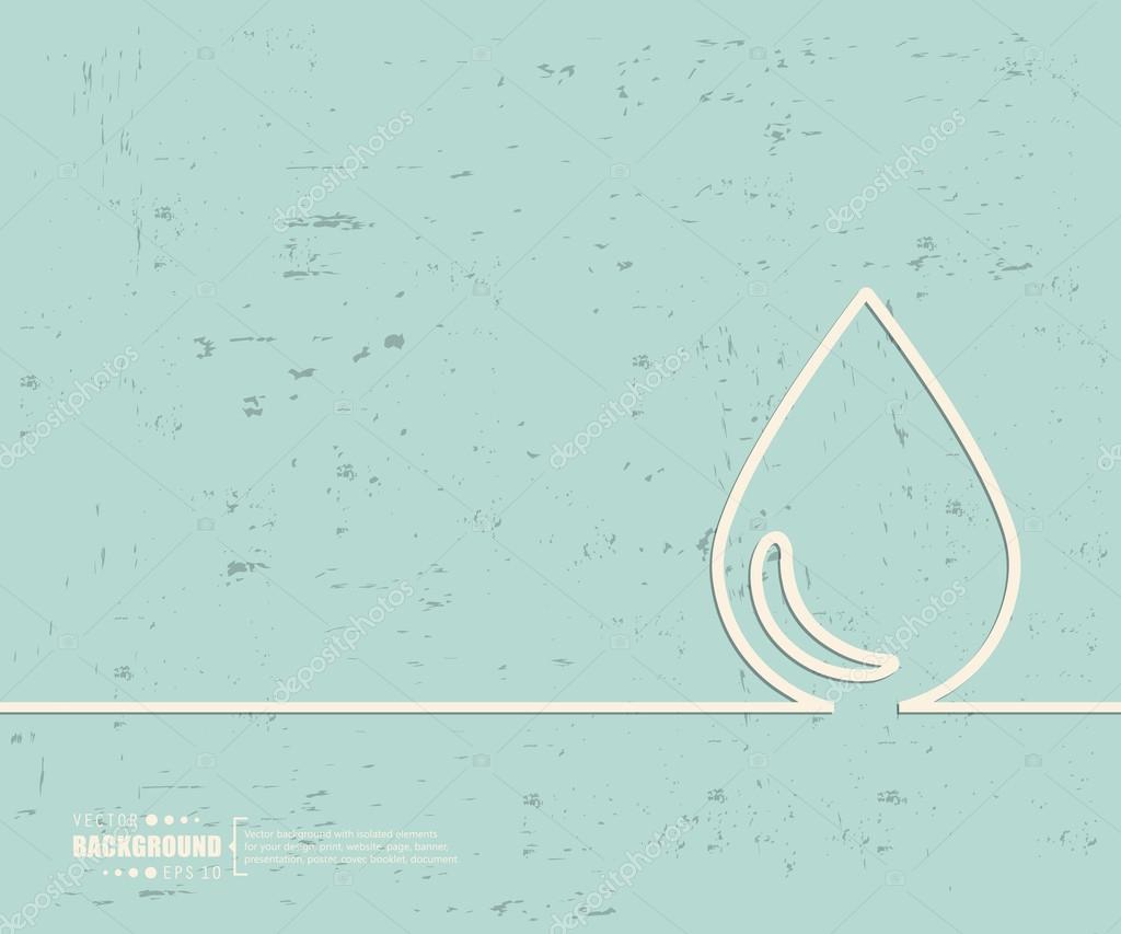 Creative vector water drop. Art illustration template background. For ...