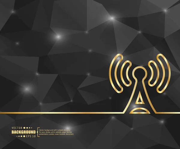 Creative vector TV tower. Art illustration template background. For ...