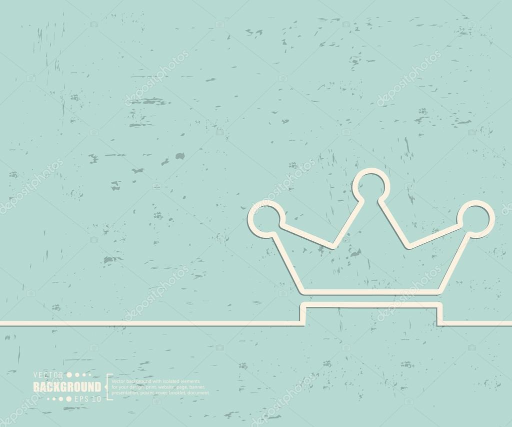 Creative vector crown. Art illustration template background. For ...
