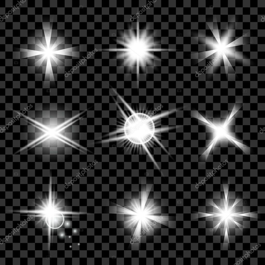 Creative concept Vector set of glow light effect stars bursts with ...