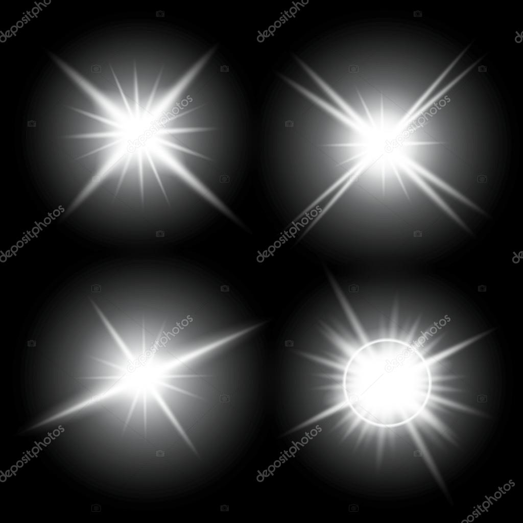 Creative concept Vector set of glow light effect stars bursts with ...