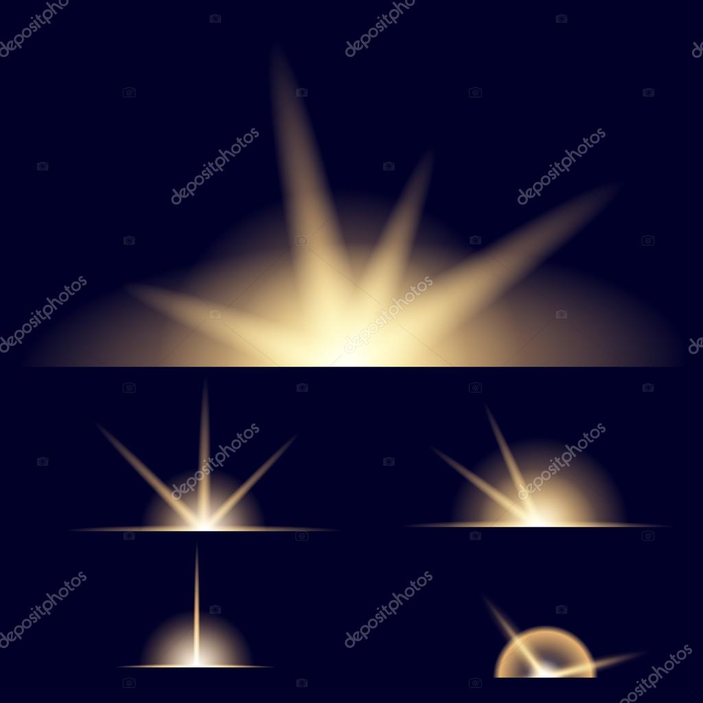 Creative concept Vector set of glow light effect stars bursts with ...