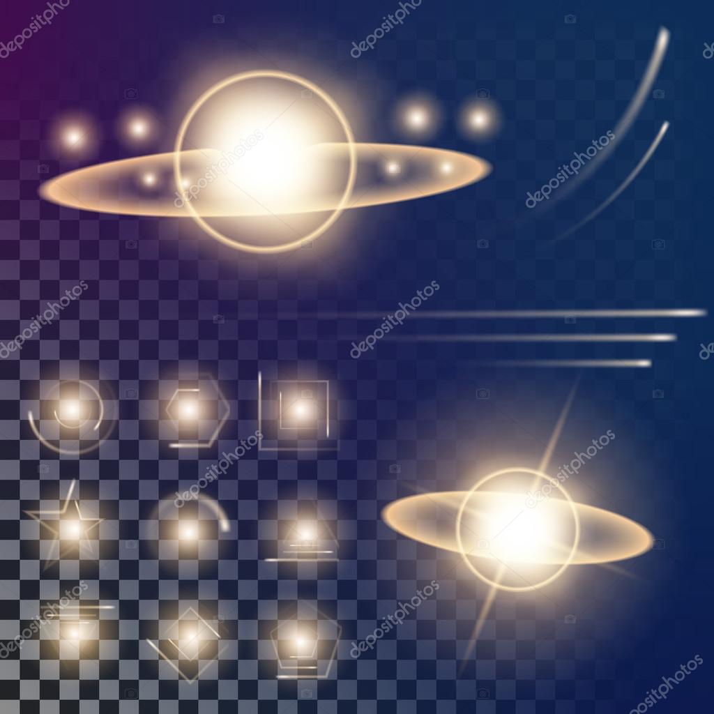 Creative concept Vector set of glow light effect stars bursts with ...