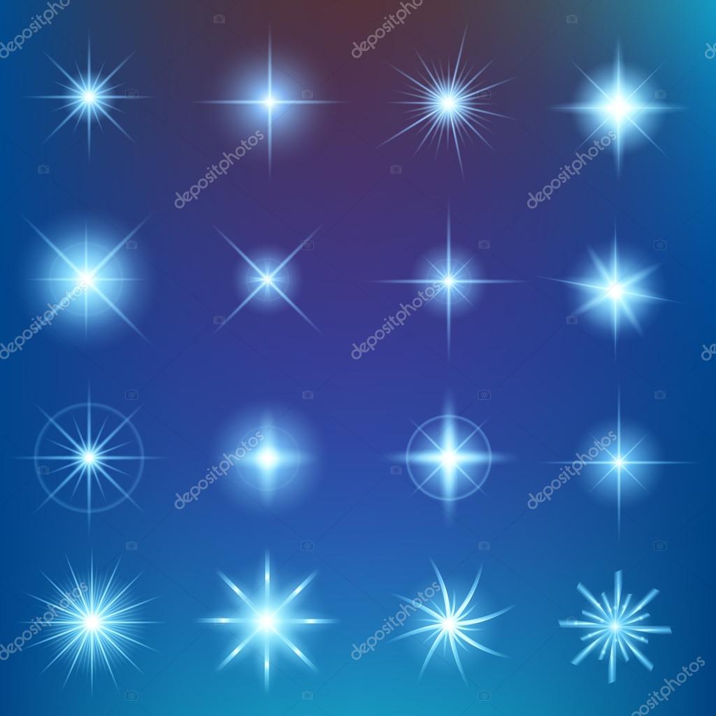 Creative concept Vector set of glow light effect stars bursts with ...