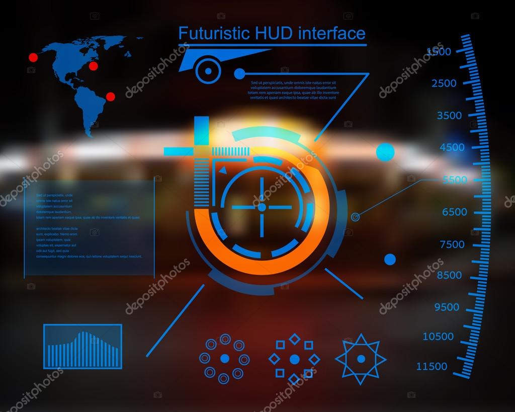 Abstract future, concept vector futuristic blue virtual graphic touch ...