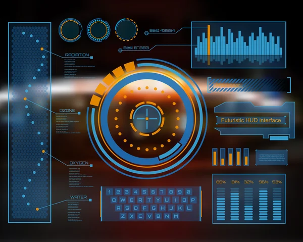 Abstract future, concept vector futuristic blue virtual graphic touch ...