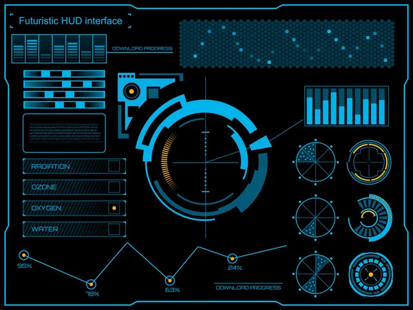 Abstract future, concept vector futuristic blue virtual graphic touch ...