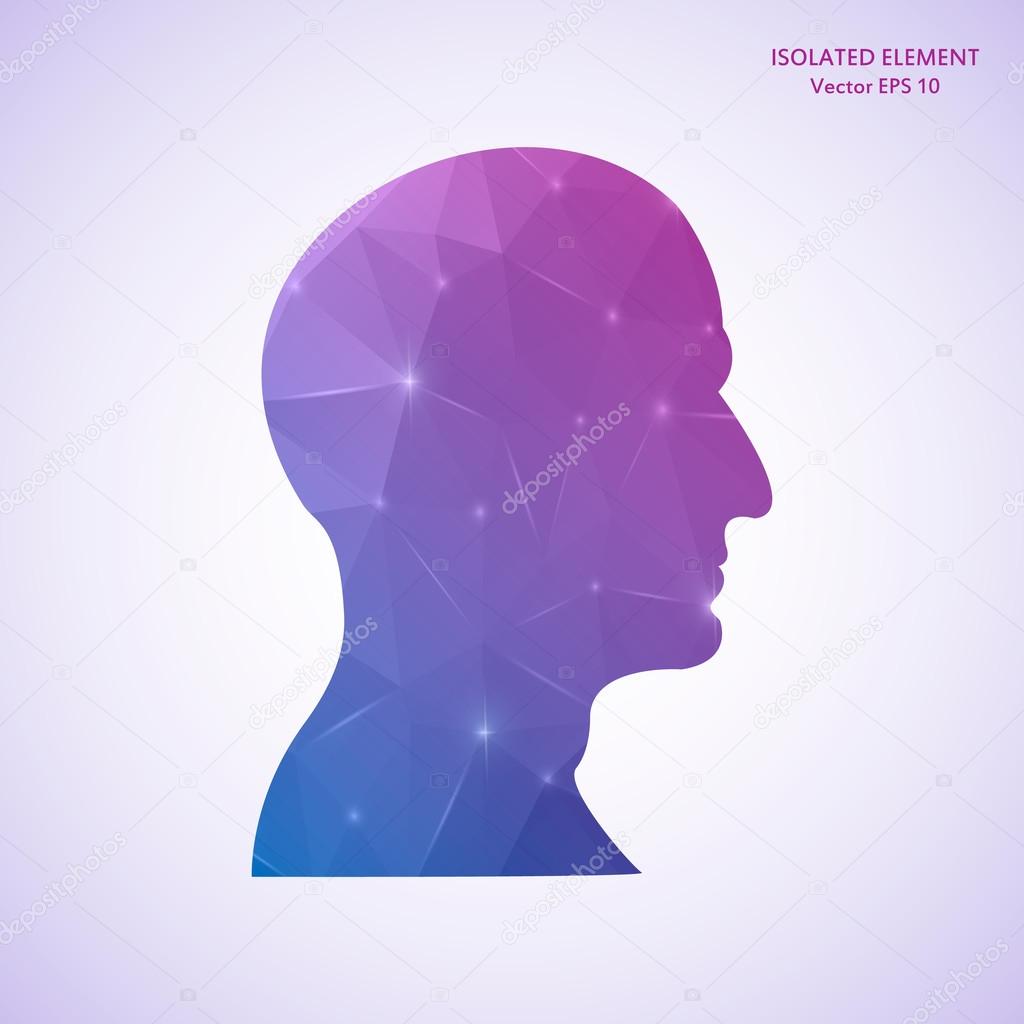 Creative concept vector head silhouette for Web and Mobile Applications ...