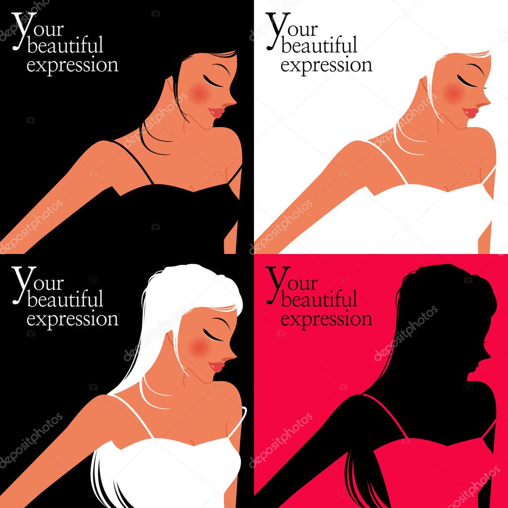 Beautiful Girl Stock Vector By ©seesawname 64659339