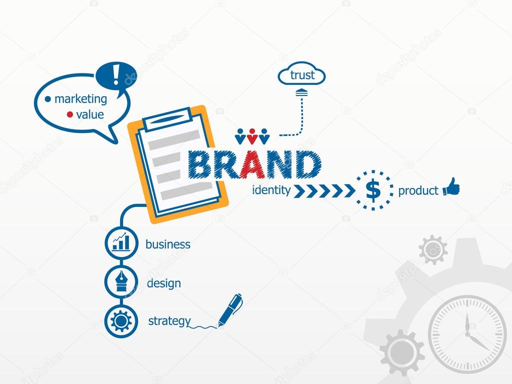 Branding concept and notebook. Stock Vector by ©MVmaster 104951934