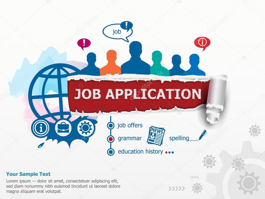 Job application concept and group of people. Stock Vector Image by ...