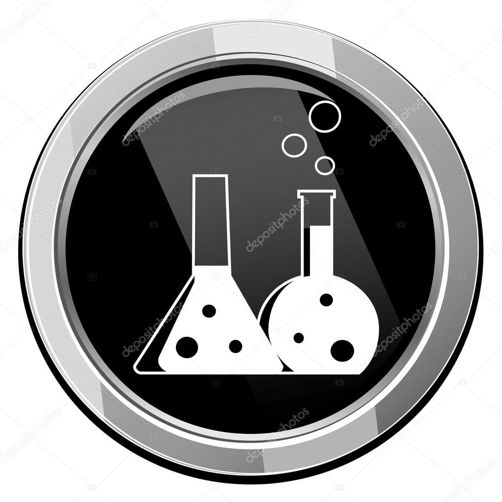 Flask with chemical reagent Stock Vector by ©MVmaster 66301449