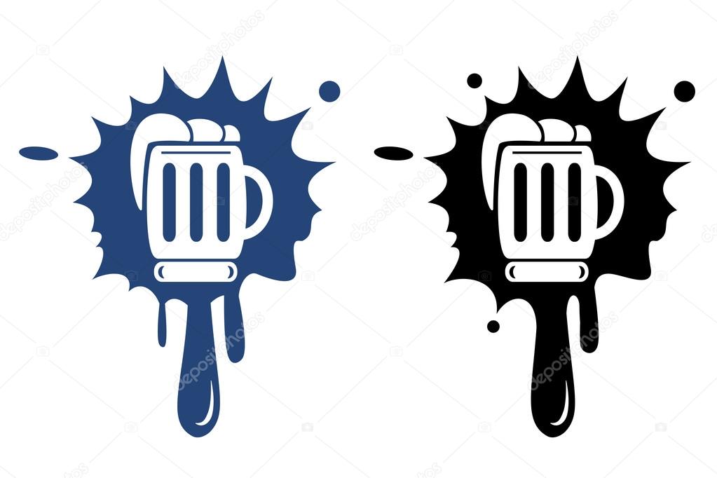 Beer blue and black icon Stock Vector Image by ©MVmaster #68267569