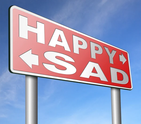 Happy or sad — Stock Photo © illustratorkris #106344696