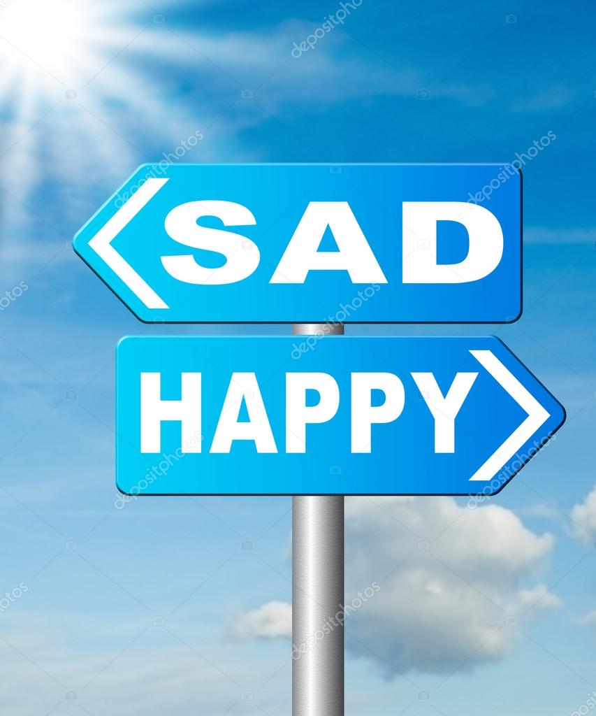 Happy or sad — Stock Photo © illustratorkris #106344696