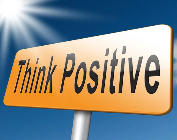think positive billboard sign - Stock Image - Everypixel