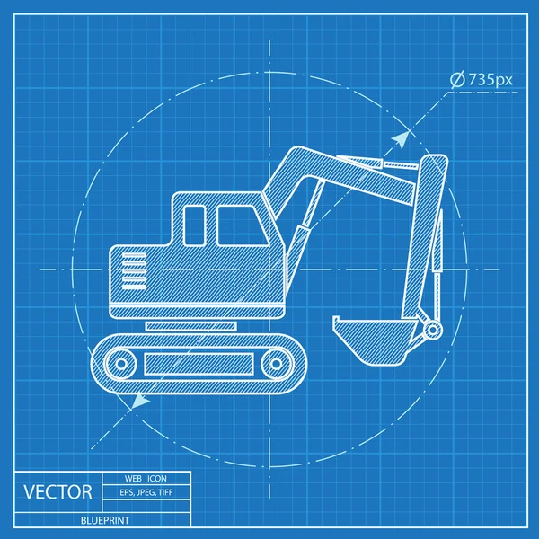 19,926,694 Excavator blueprint Vector Images | Depositphotos