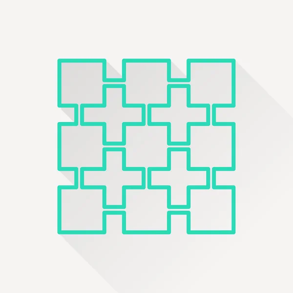 Matrix Interconnected System Blockchain Technology Block Chain Line Icon — Stock Vector