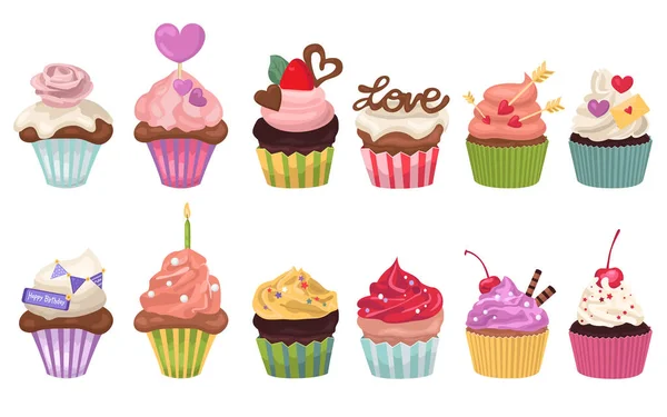 Vector Birthday Cupcakes Stock Vector Image by ©Mictoon #22192755