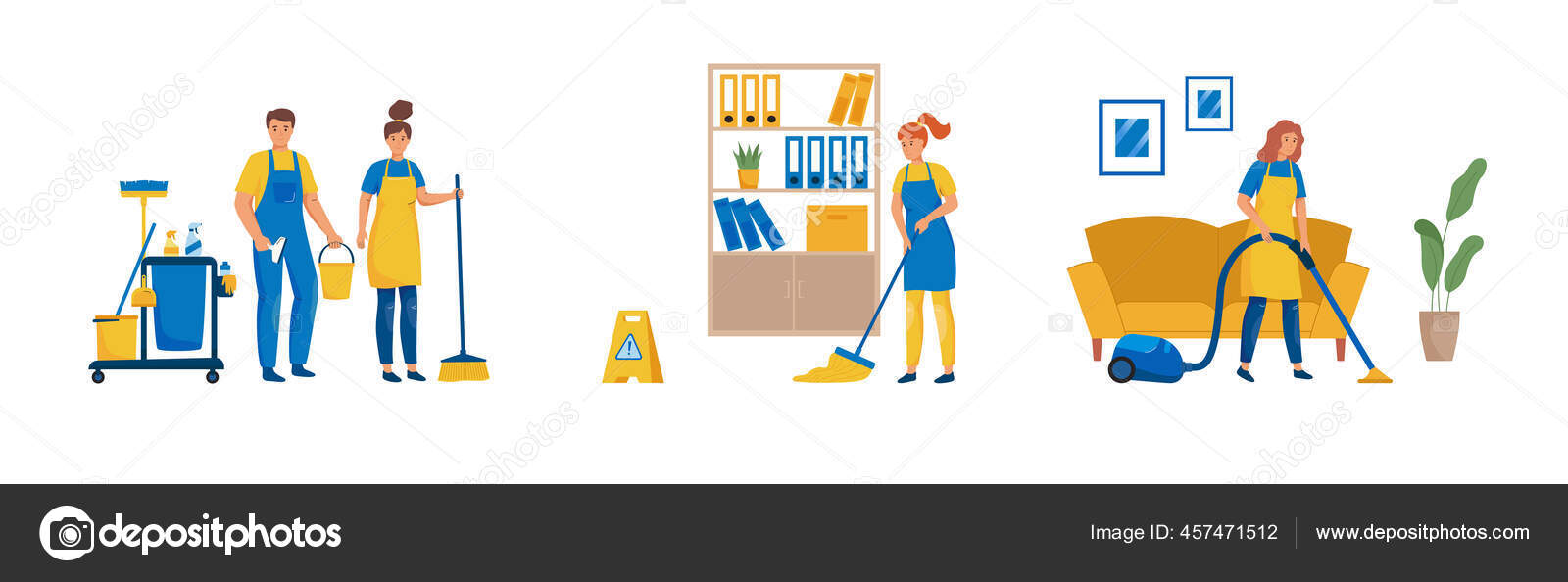 Office Cleaning Cartoon Images