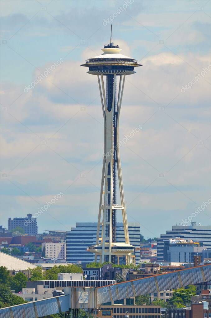 The Space Needle es una torre de observación en Seattle, Washington ...