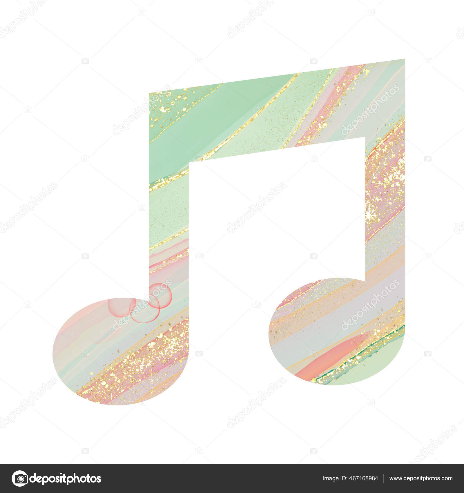Music Notes fluid ink art textured icon Stock Illustration by ...
