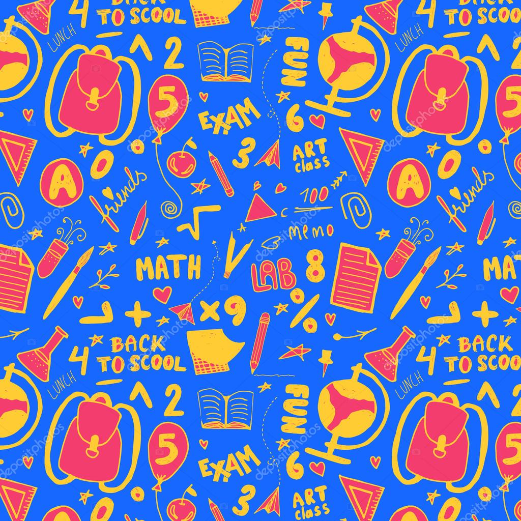 School, study concept cartoon pattern Stock Vector Image by ©photovolga ...