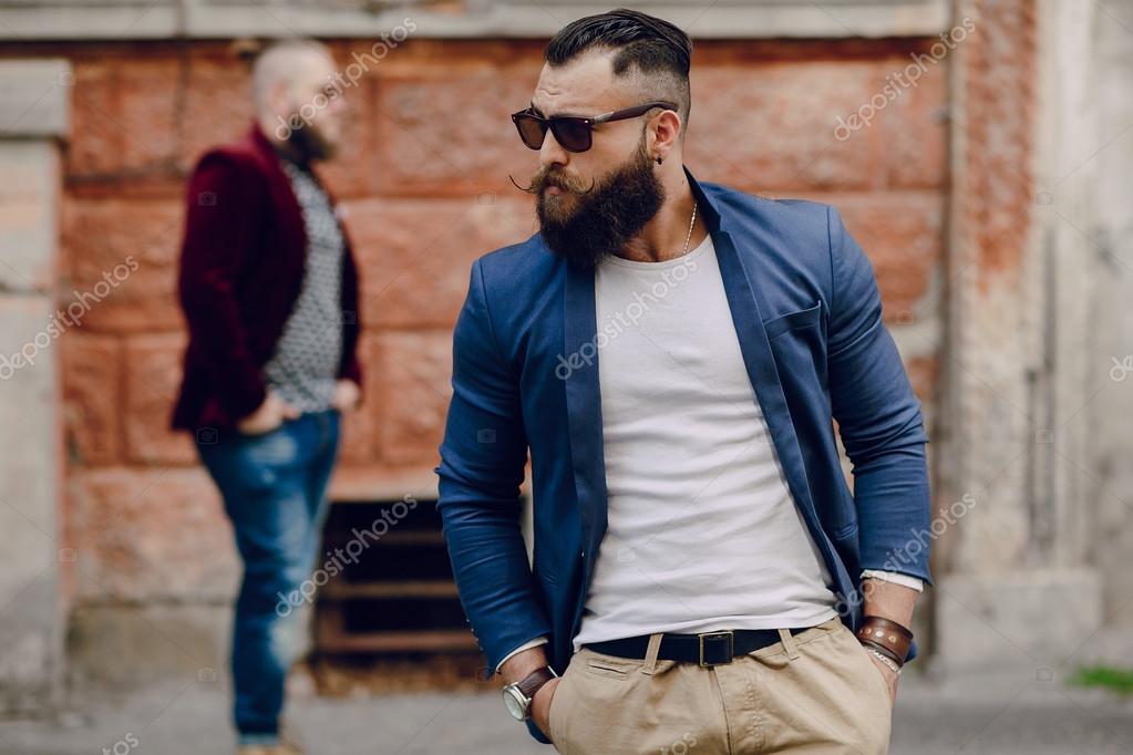 Two bearded men fashion — Stock Photo © prostooleh #79063276
