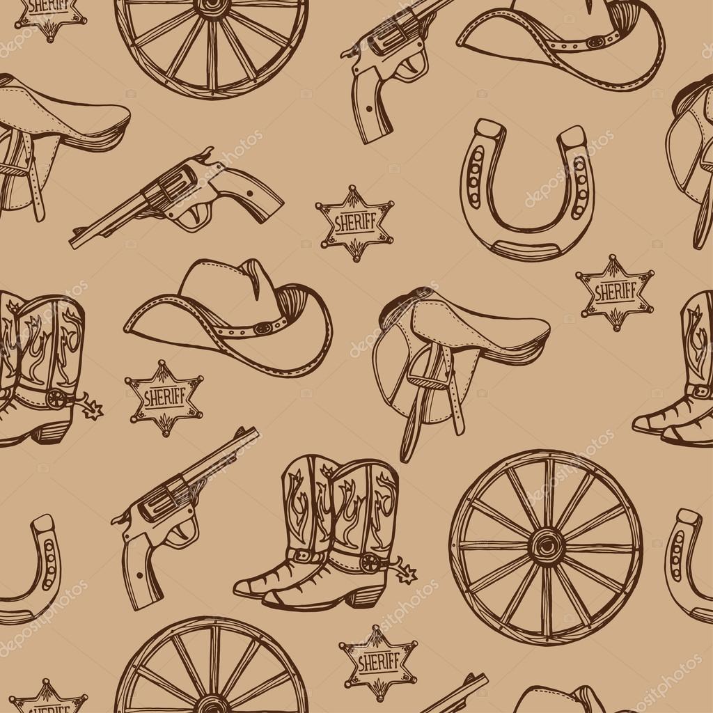 Wild West western pattern Stock Vector by ©a_bachelorette 68944619