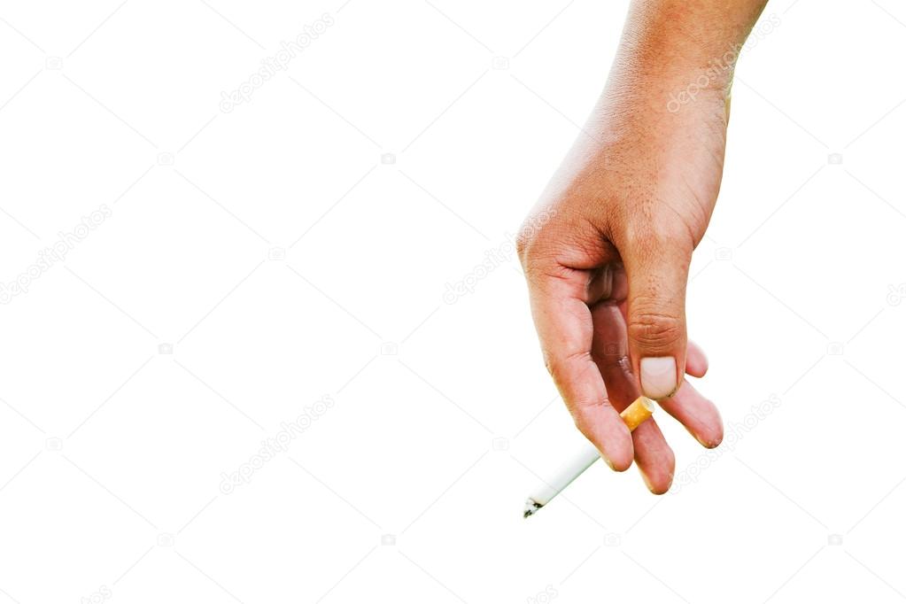 Person Holding Cigarette