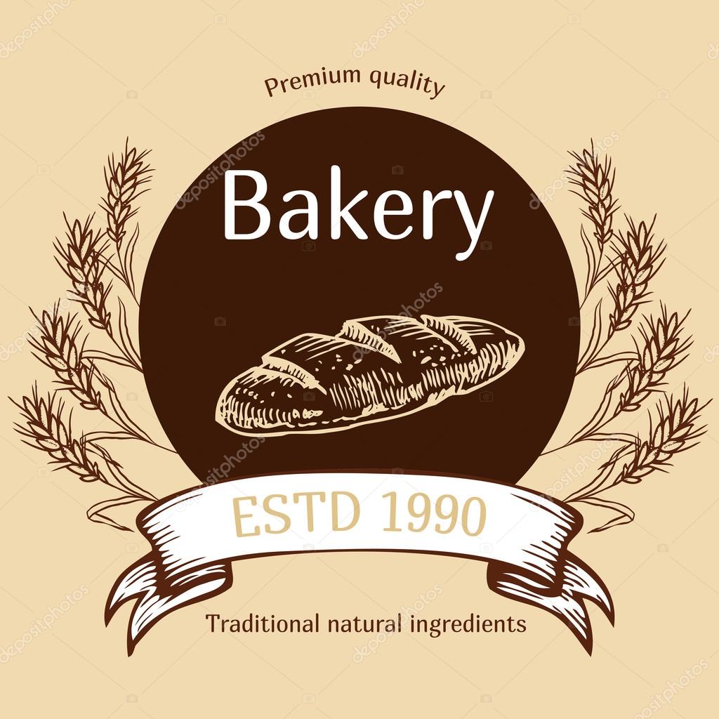 Logo del pan _ marrón y beige Vector de stock #121930678 de ©MamaMariaGood