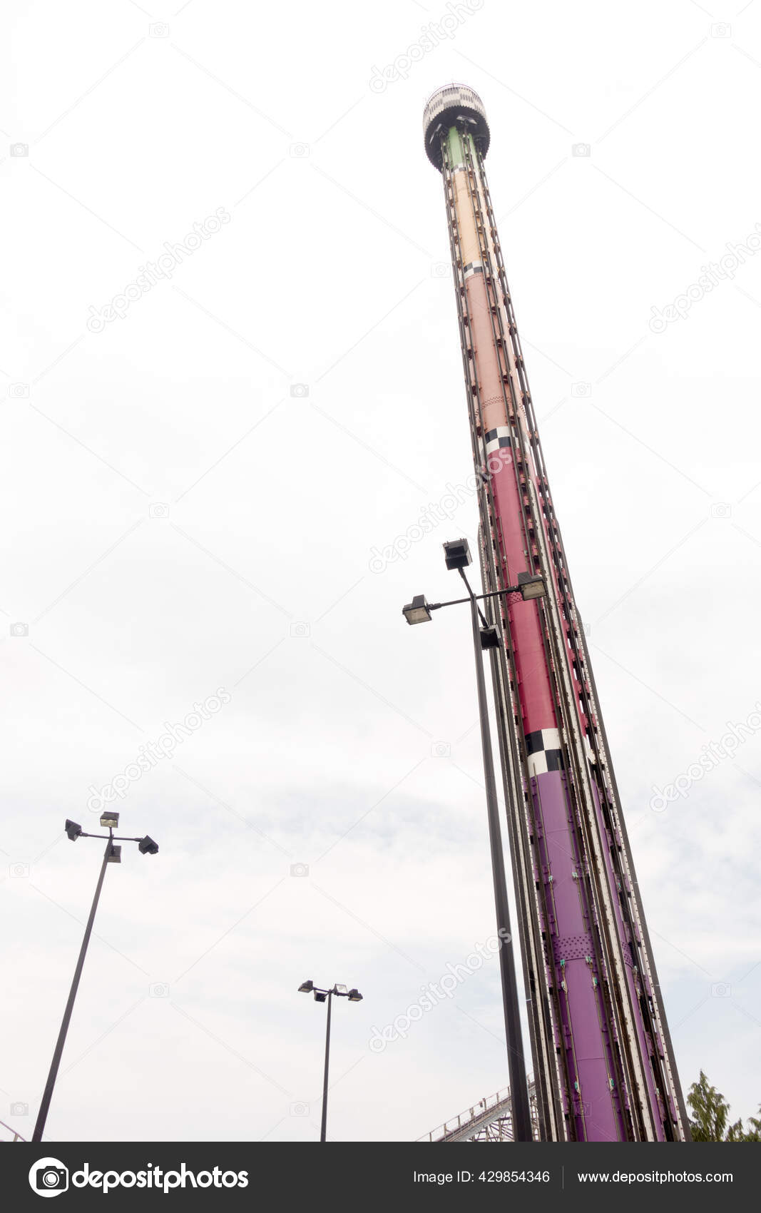 Vaughan Canada August 2018 Drop Zone Ride Canada's Wonderland — Stock ...