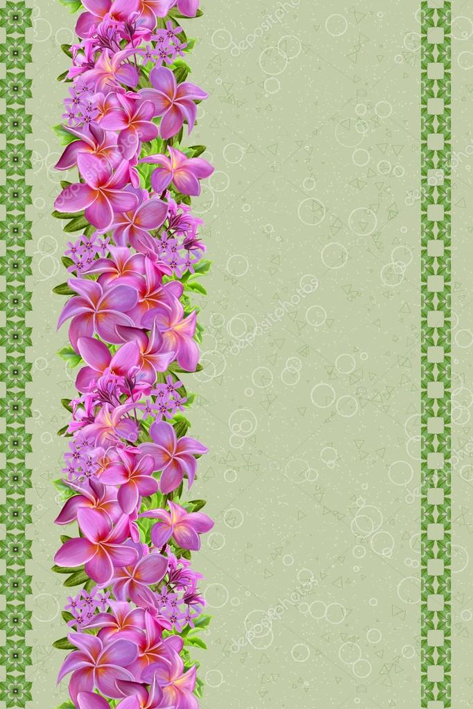 Vertical flower border, pattern, pattern, floral background, seamless ...