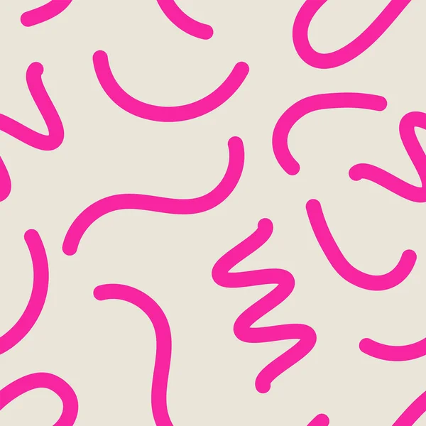 Short Squiggly Wiggly Black Lines Seamless Repeat Vector Swatch Pattern Stock Vector By