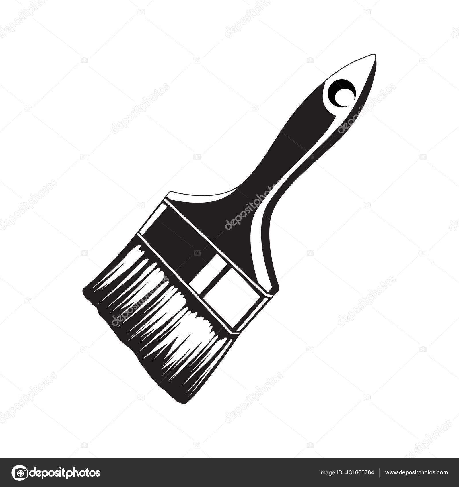 Paint Brush Vector Isolated White Background Stock Vector by ©Mamanz01 ...