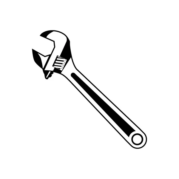Hand Holding Wrench Vector Isolated White Background Stock Vector by ...