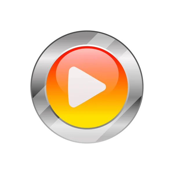 Play Button Isolated White Background Stock Vector by ©Mamanz01 443623270