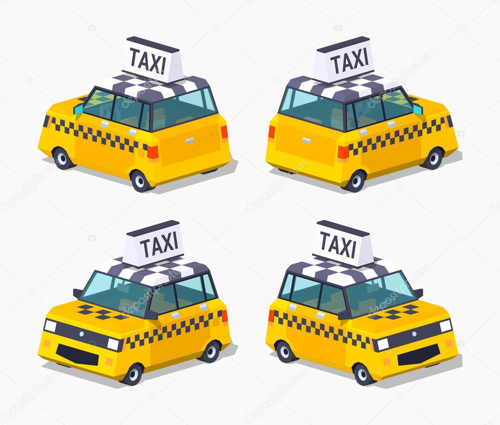 Yellow taxi hatchback Stock Vector Image by ©Andrew_Rybalko #100455222
