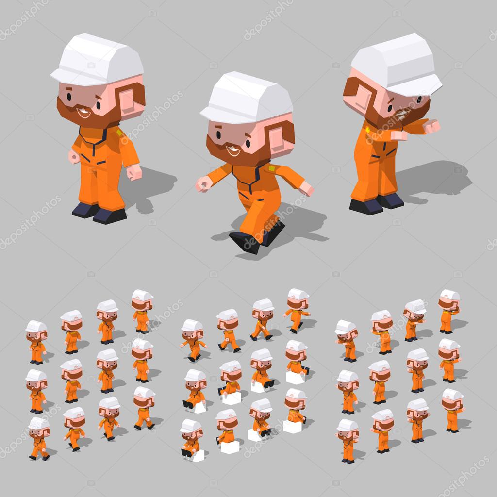 Low poly tugboat sailor Stock Vector Image by ©Andrew_Rybalko #101962868